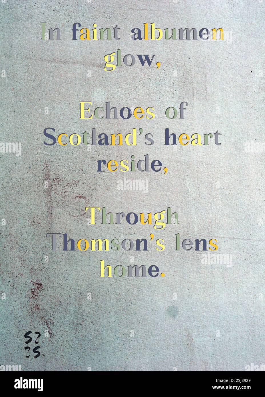 In faint albumen glow, Echoes of Scotland's heart reside, Through ...