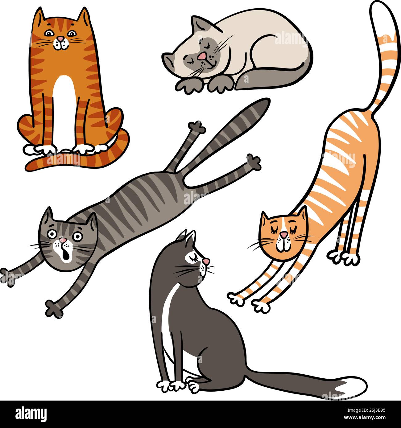 Cute cats pets characters Stock Vector Images - Alamy