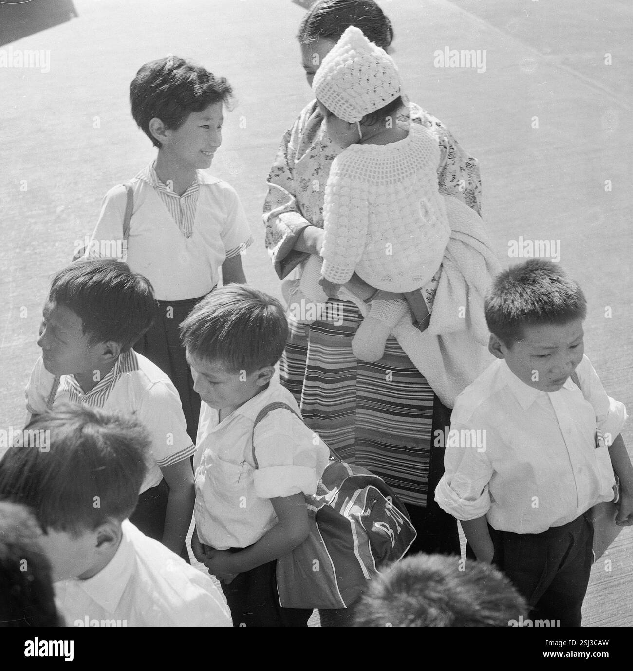 Mongolische Kinder im Kinderdorf Pestalozzi Trogen ca. 1950#Mongolian ...