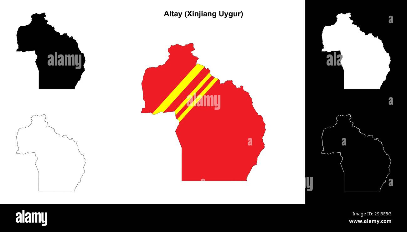 Altay blank outline map set Stock Vector Image & Art - Alamy