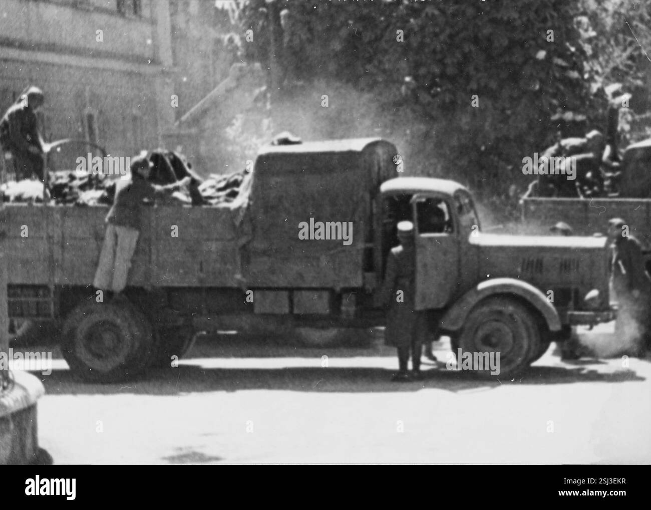 Customs check lorry Black and White Stock Photos & Images - Alamy