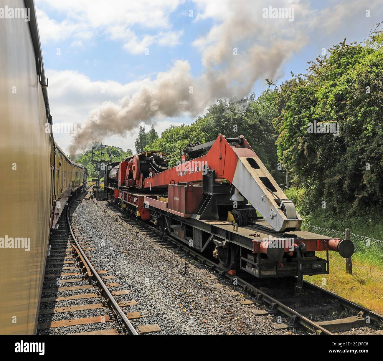 A 30-ton breakdown steam crane built by Cowans Sheldon, Severn Valley ...