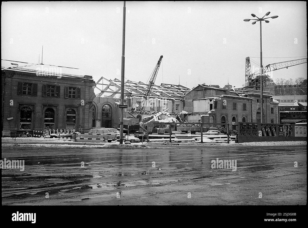 Abbruch des alten Bahnhofs, Bern 1968#Demolition of the old Train ...
