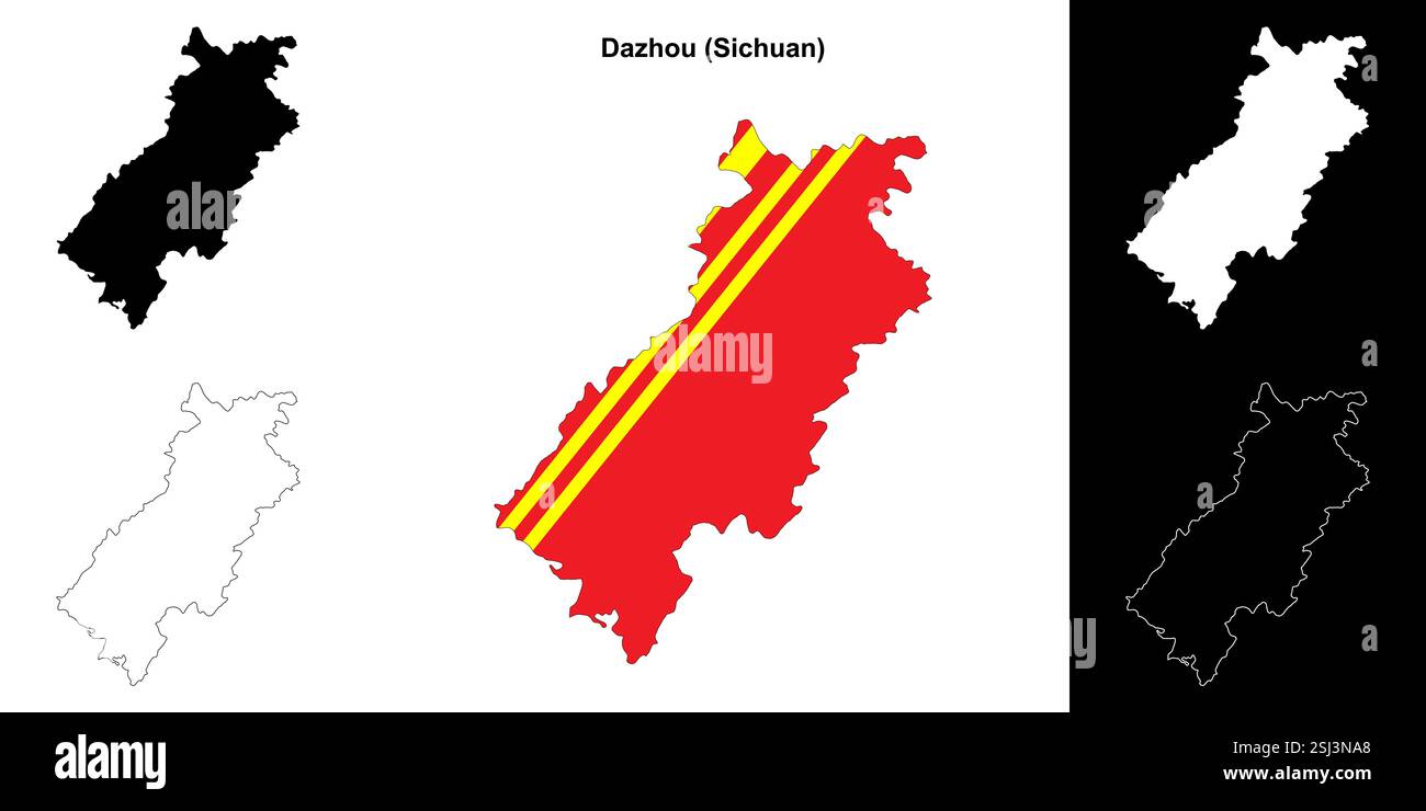 Map of dazhou hi-res stock photography and images - Alamy
