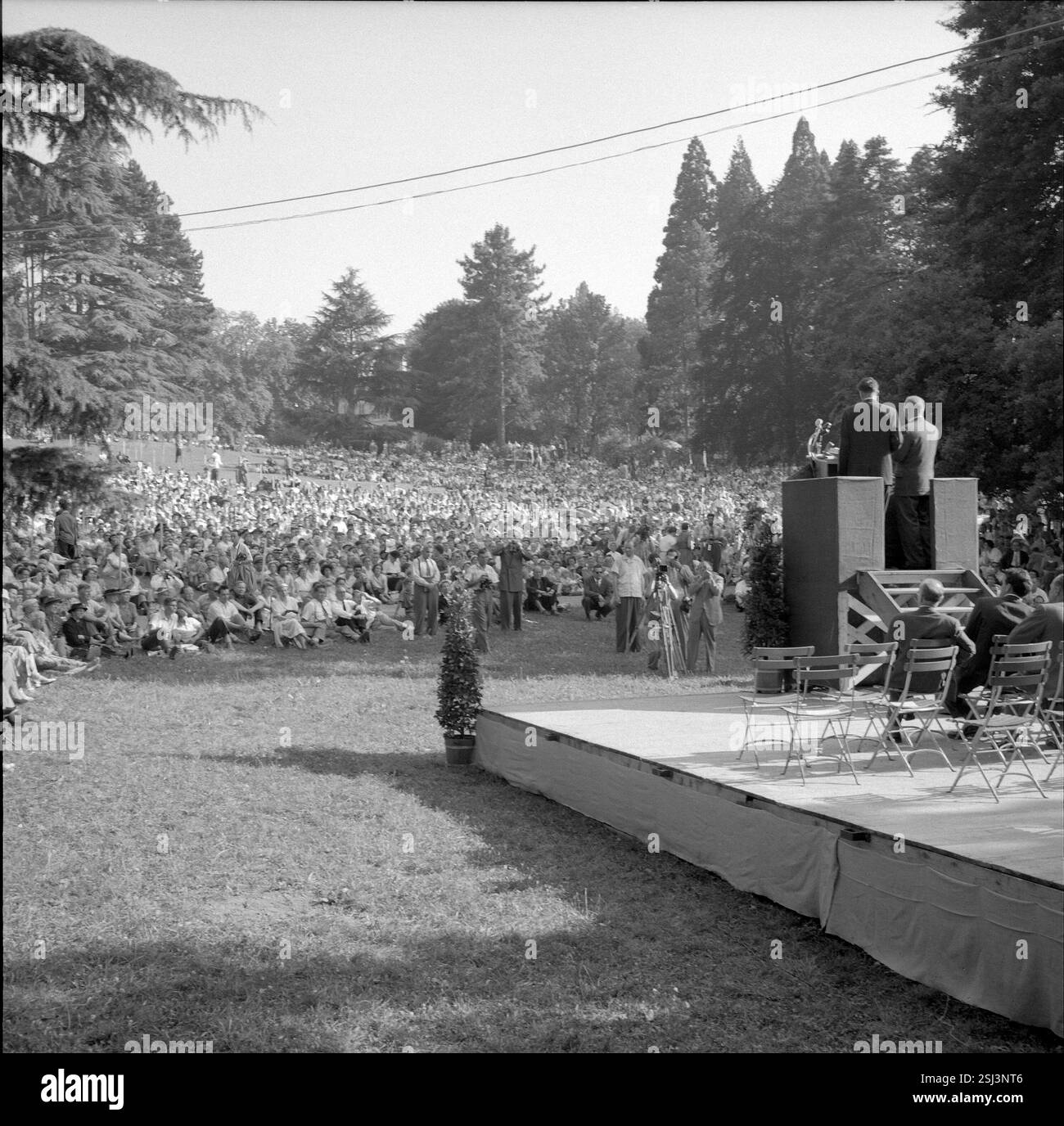 Baptistenprediger Billy Graham in Genf, 1955#Baptist preacher Billy ...