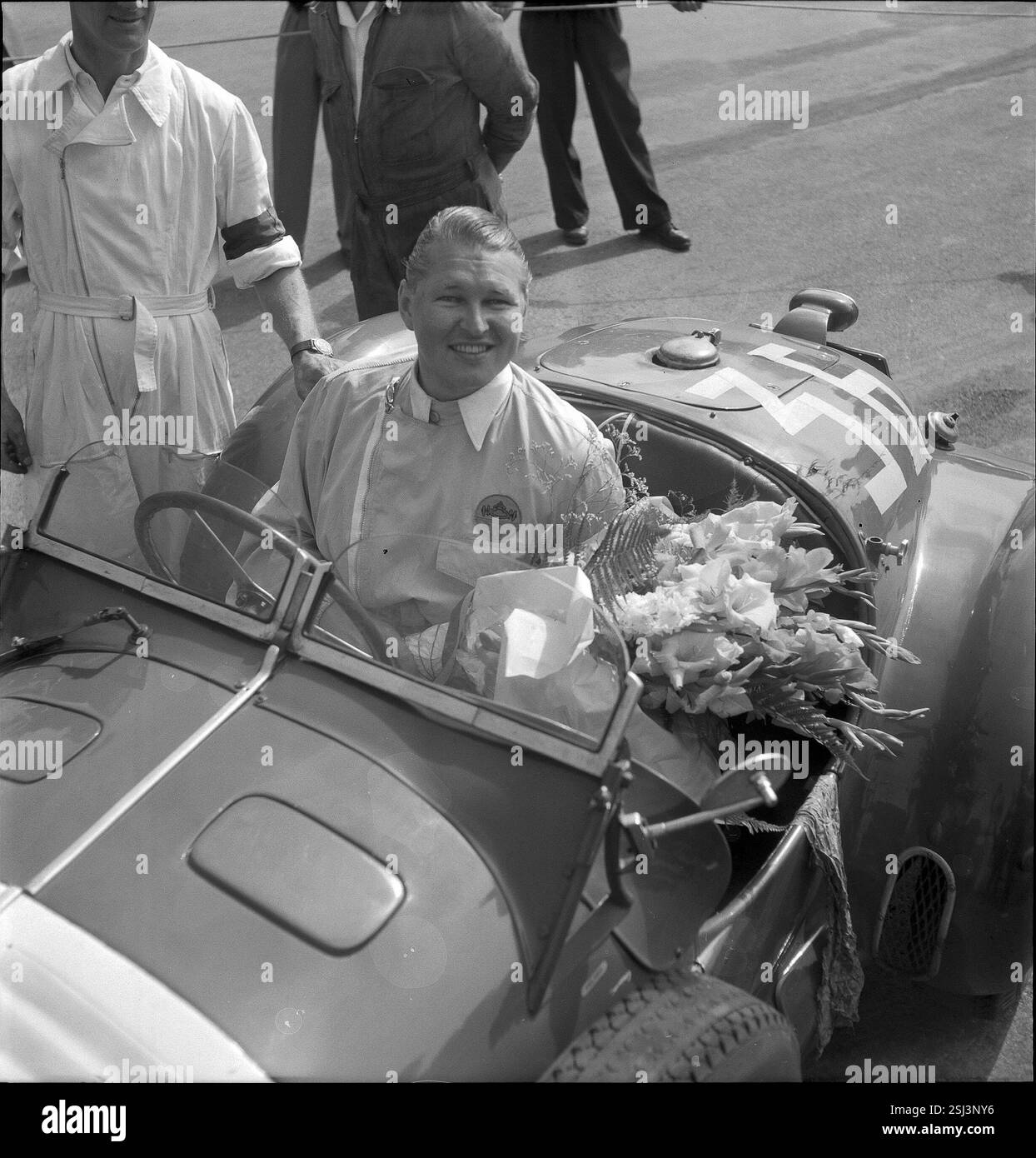 Willy P. Daetwyler, Autorennfahrer um 1957#Willy P. Daetwyler, car ...