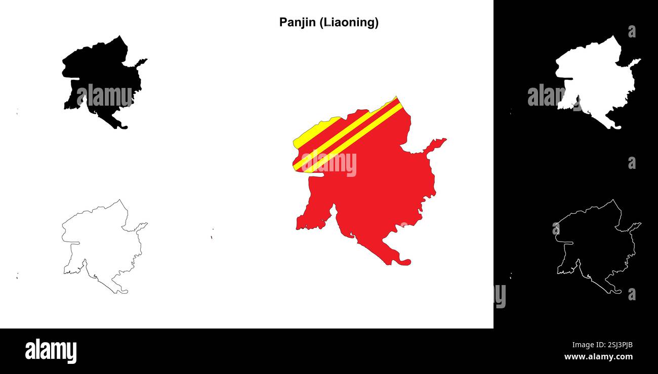 Panjin vector map hi-res stock photography and images - Alamy