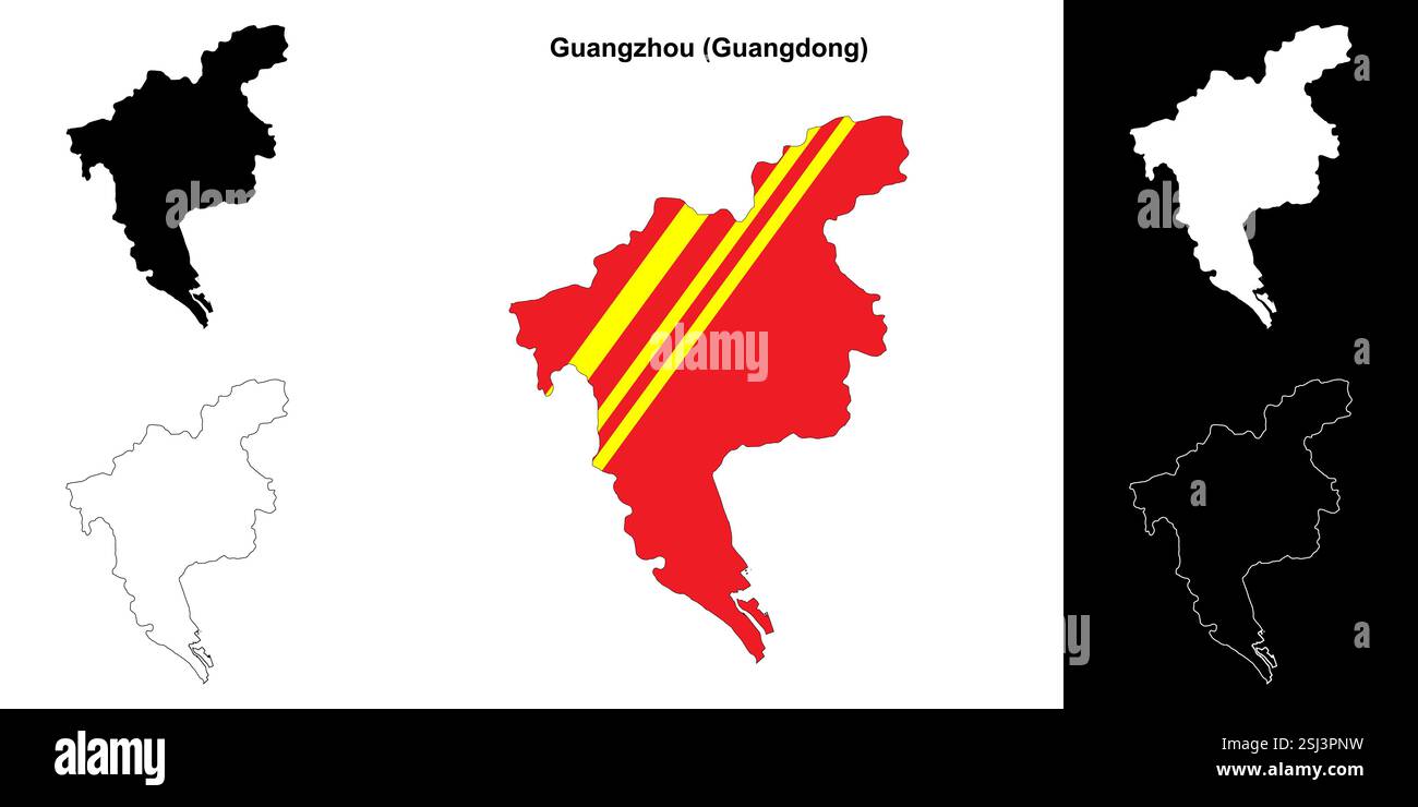Guangzhou map vector Stock Vector Images - Alamy