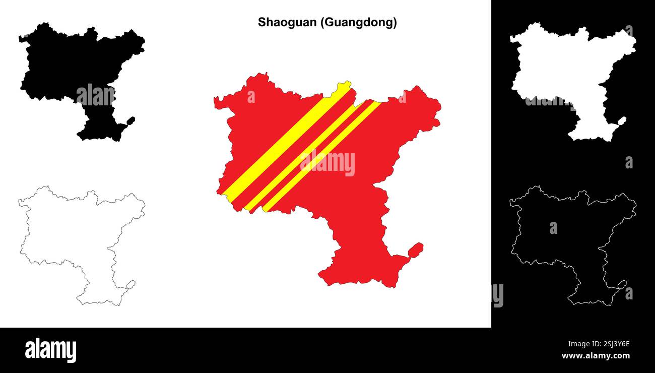 Blank shaoguan map hi-res stock photography and images - Alamy