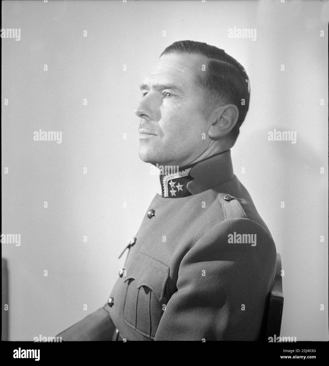 Karl Brunner, Oberst um 1940#Karl Brunner, colonel around 1940 Stock ...