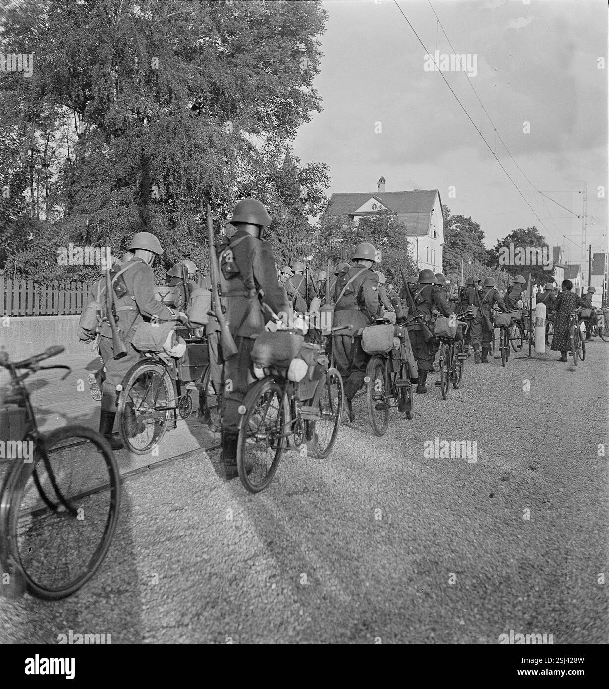 Gathering of cyclists Black and White Stock Photos & Images - Alamy