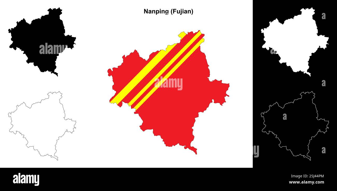 Nanping blank outline map set Stock Vector Image & Art - Alamy