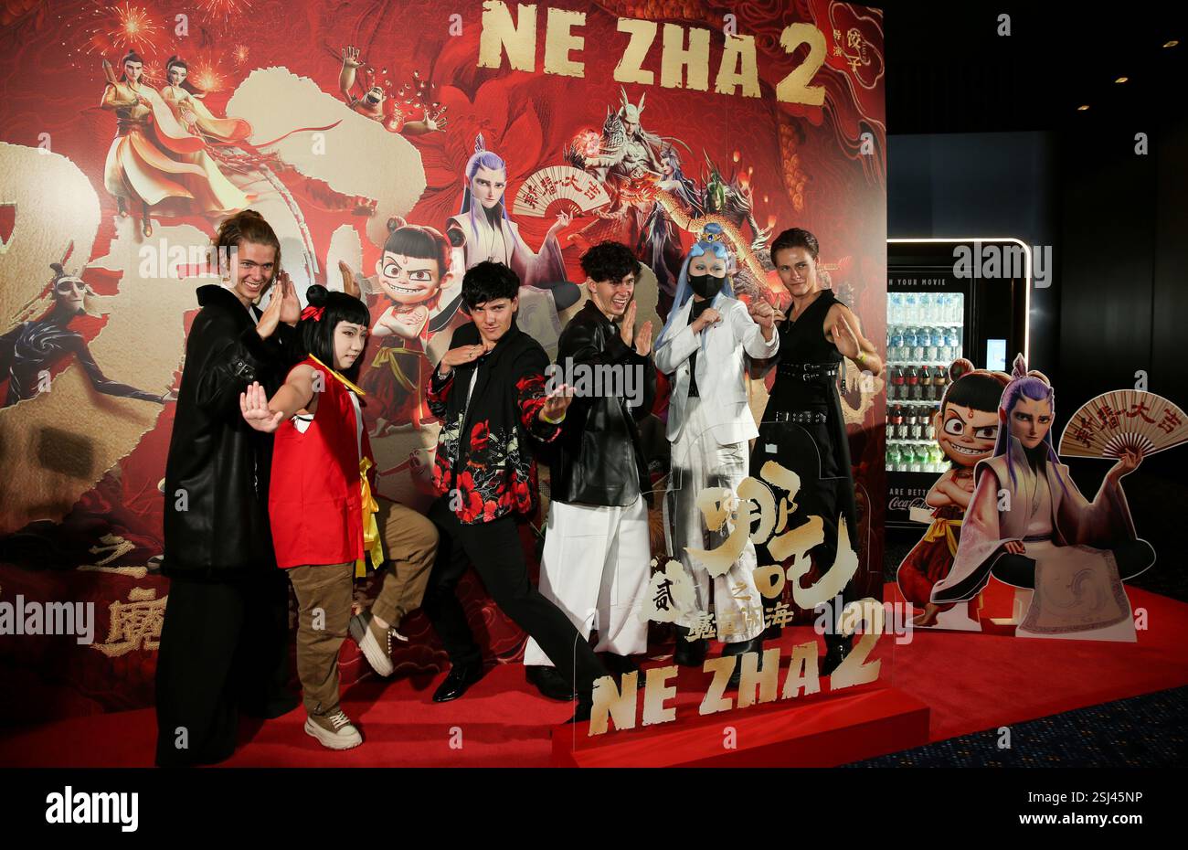 Sydney, Australia. 11th Feb, 2025. Audience pose for photos in front of ...