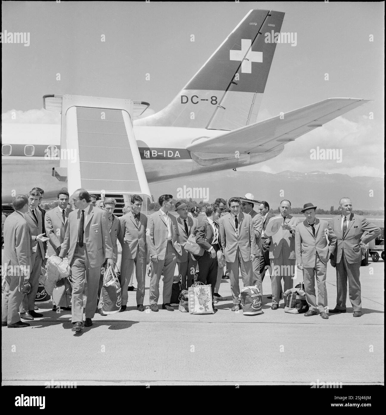 Fussball-WM 1962: Rückkehr der Schweizer Nationalmannschaft aus Chile# ...