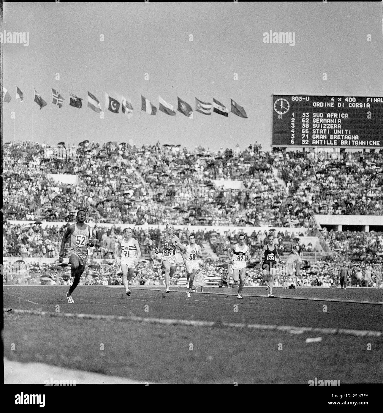 Rom 1960: Final 4x400m Staffel, Sieger USA#Rome 1960: final 4x400m ...