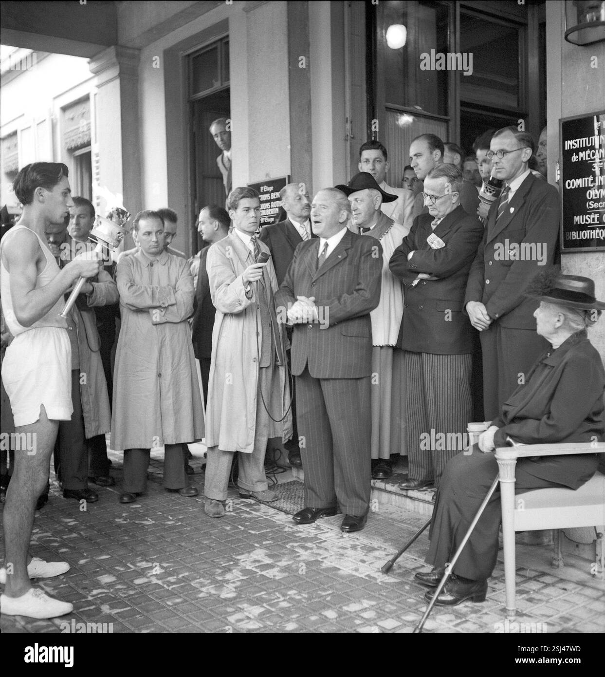 OS London 1948: die Olympische Flamme in Lausanne#Olympic Games London ...