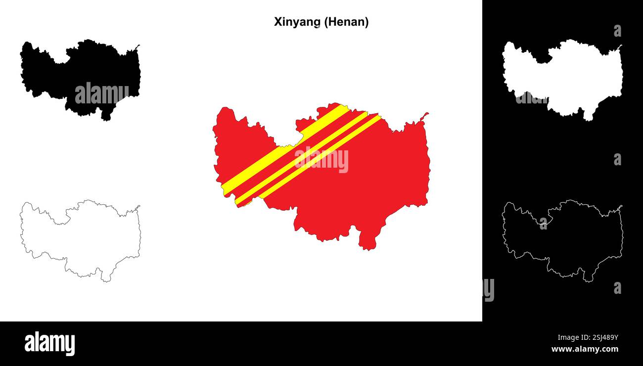 Xinyang vector map hi-res stock photography and images - Alamy