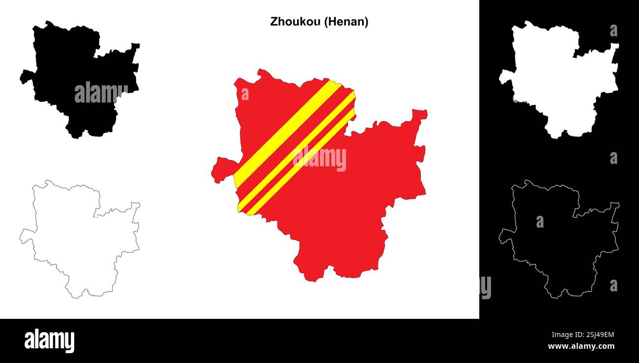 Blank zhoukou map hi-res stock photography and images - Alamy