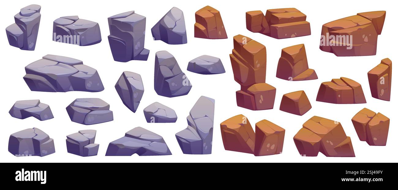 Stone cliff boulders on Stock Vector Images - Alamy