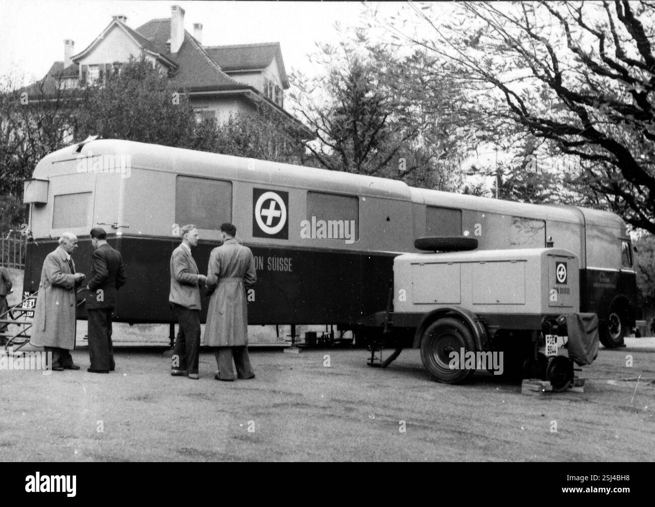 Schweizerspende-Bus 1946#Bus, coach of Swiss Donation, 1946 Stock Photo ...