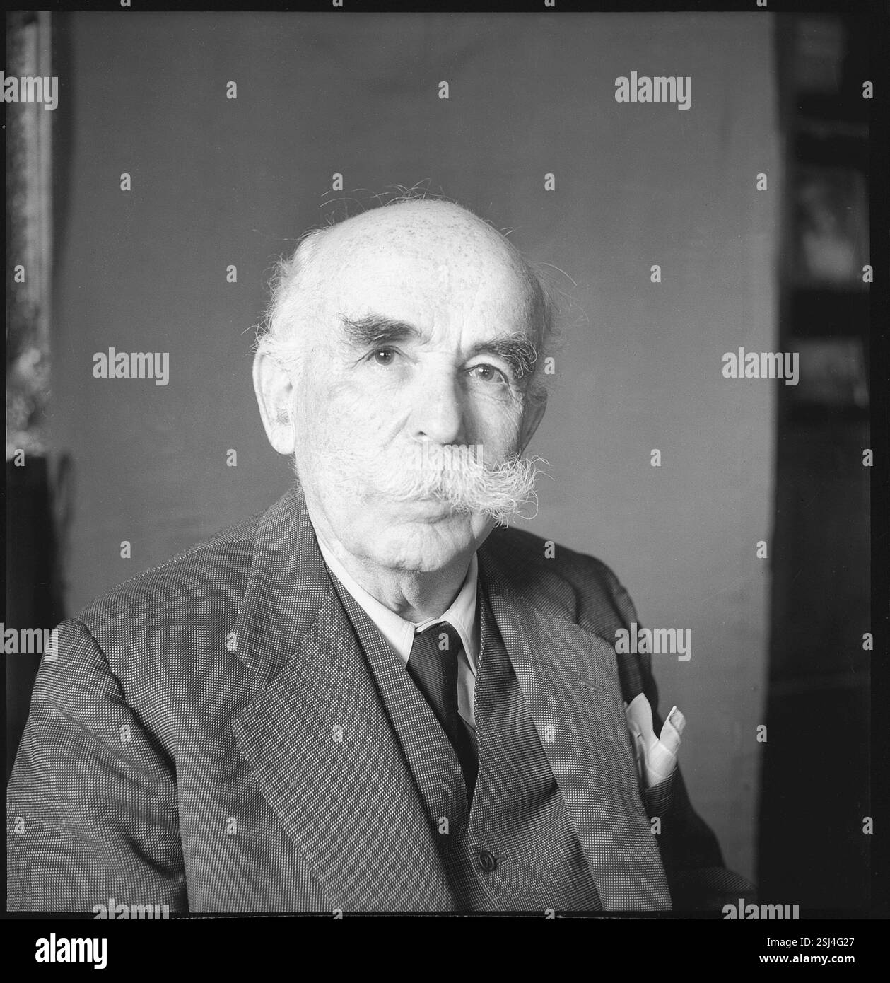 Gustave Bollag, Kunsthändler 1948#Gustave Bollag, art dealer 1948 Stock ...