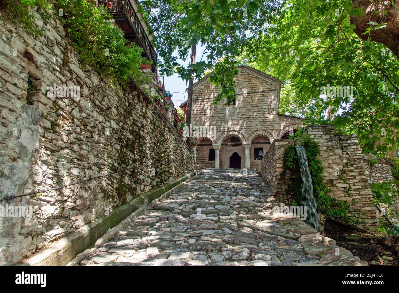 Makrinitsa village, a spectacularly beautiful stone built village, on ...