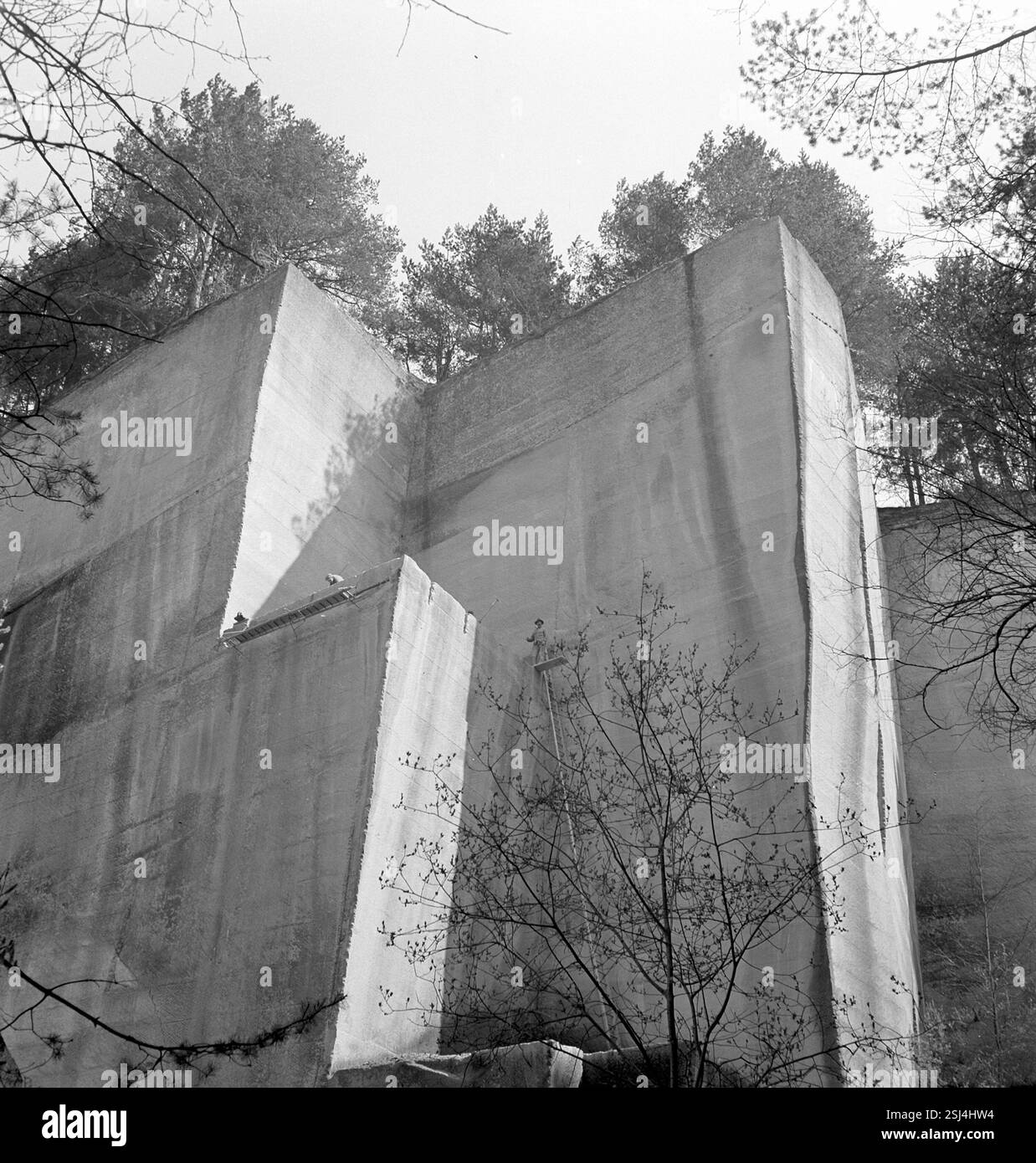 Steinbruch, Sandsteinbruch in der Nähe der Stadt Bern; 1941#Sandstone ...
