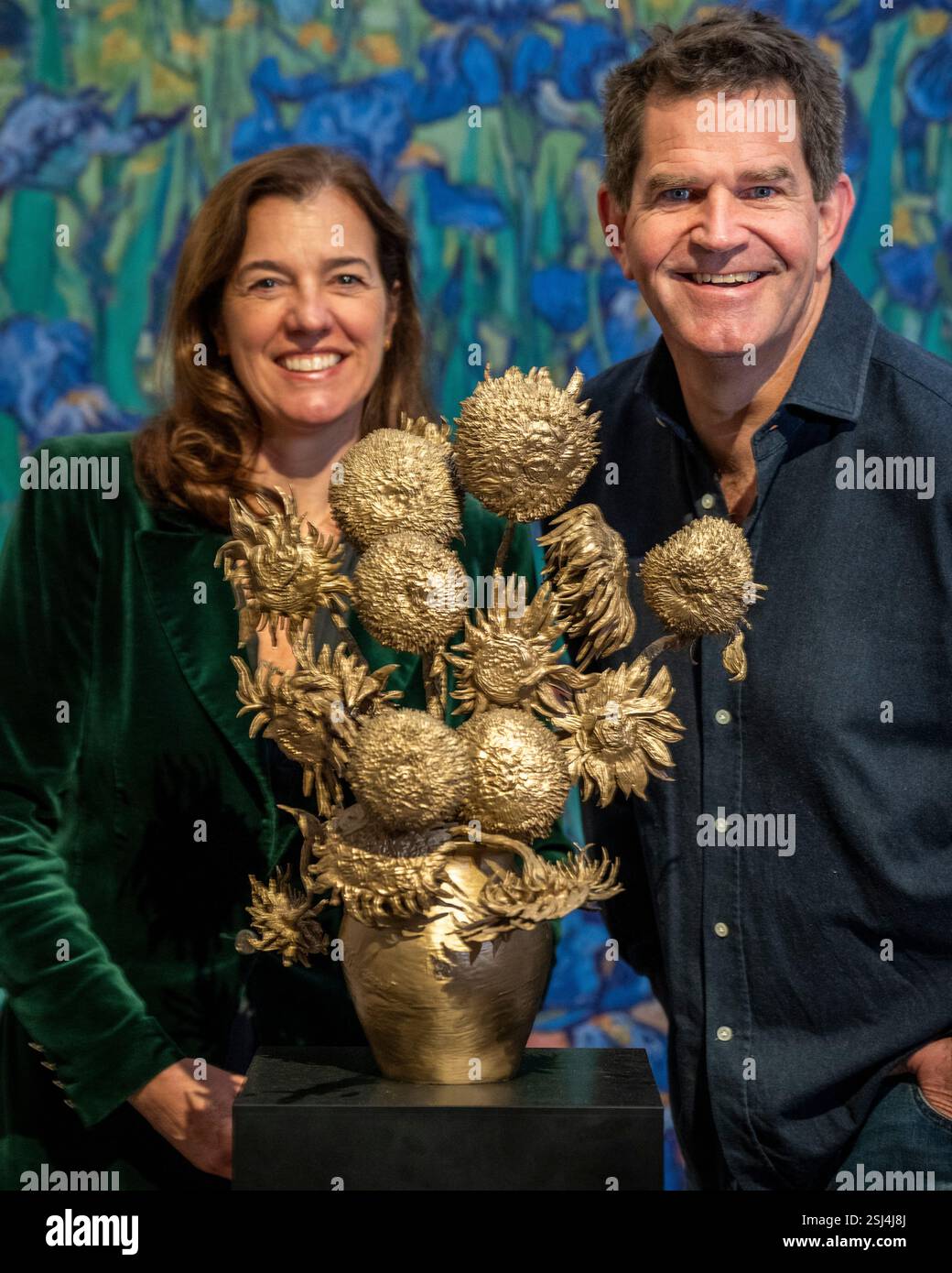 London, UK. 11 February 2025. ‘Sunflowers’, 2012-2013’, bronze, by Rob ...