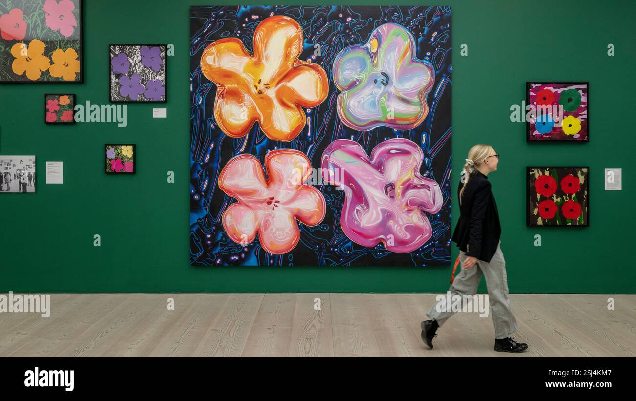 London, UK. 11 February 2025. (C) A giant flower study by Philip ...