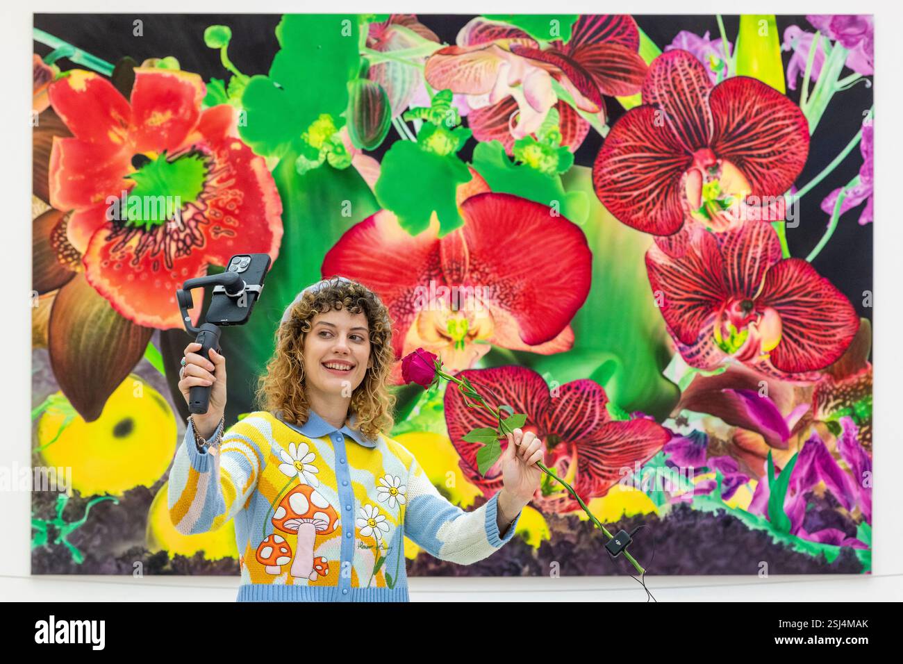 London, UK. 11 February 2025. A visitor with ‘The Sunny Side of the ...