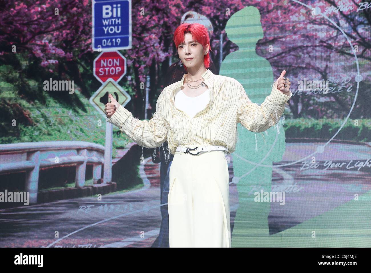 TAIPEI, CHINA - FEBRUARY 11, 2025 - South Korean singer Bii attends a ...