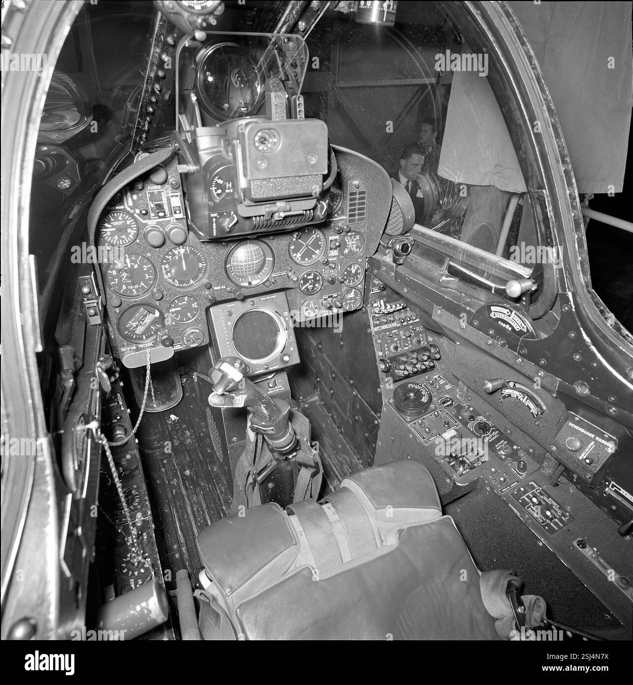 Cockpit eines Mirage III Jagdbombers, Emmen 1960#Cockpit of fighter ...