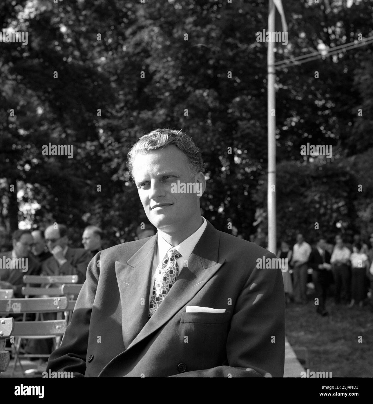 Baptistenprediger Billy Graham in Genf, 1955#Baptist preacher Billy ...