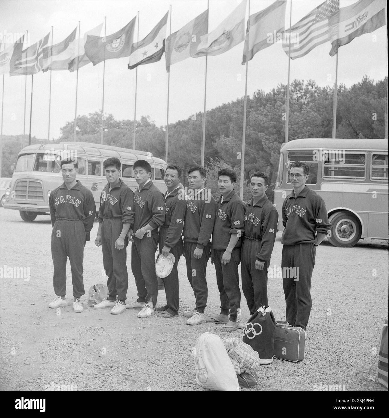Rom 1960: Japanische Mannschaft#Rome 1960: japanese team Stock Photo ...