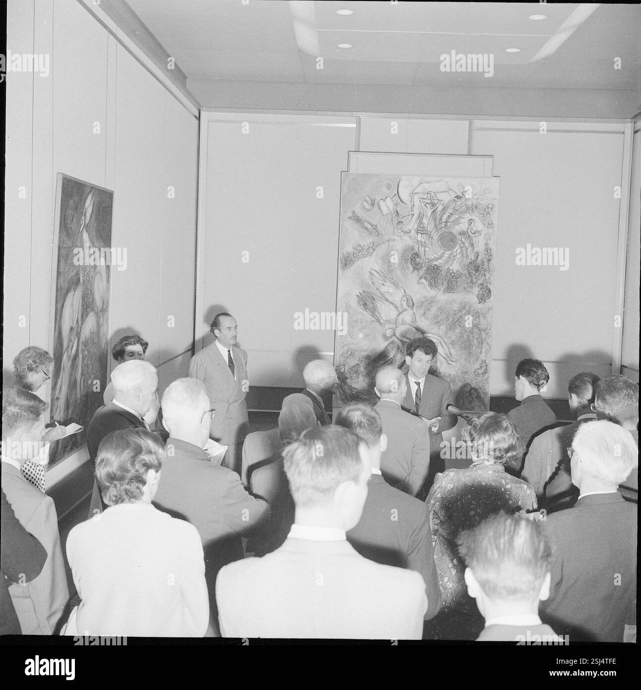 Vernissage der Marc Chagall Ausstellung in Genf 1962#Vernissage of Marc ...