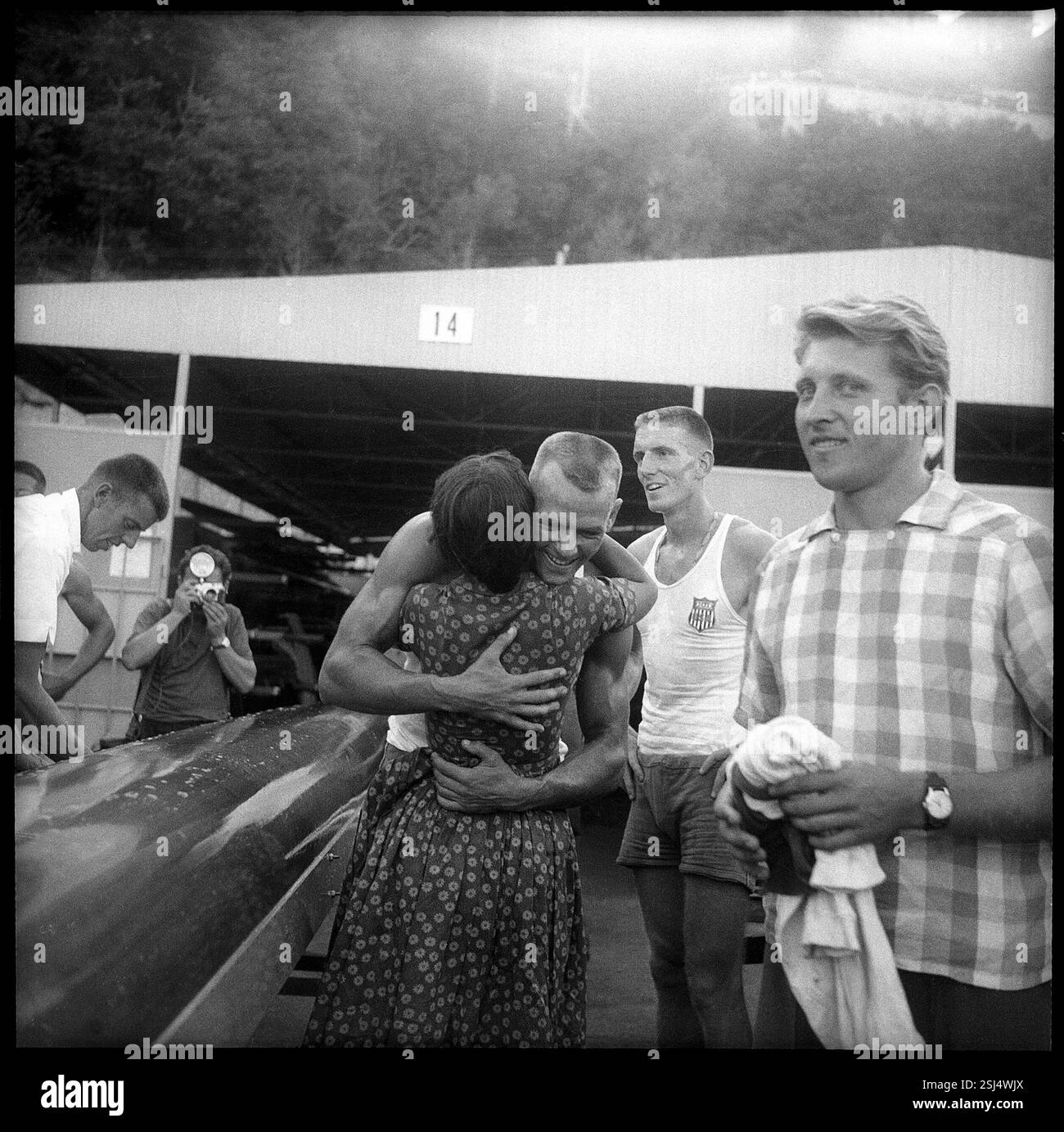 Olympische Spiele Rom 1960: Olympiasieger Ted Nash und seine Frau# ...