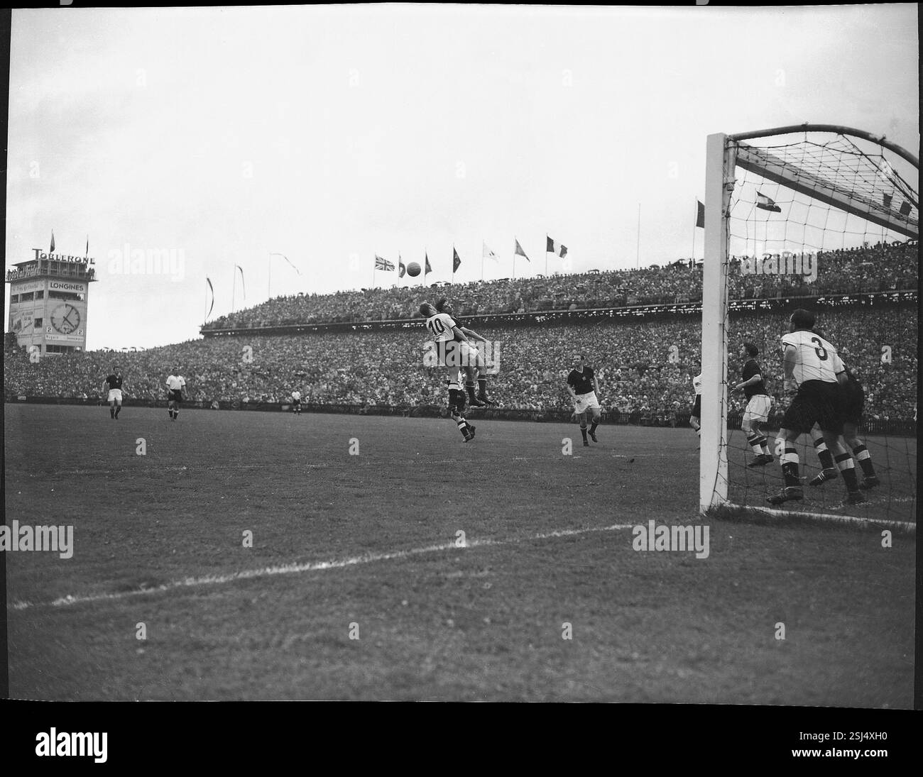 Football hungary germany 1954 final Black and White Stock Photos ...