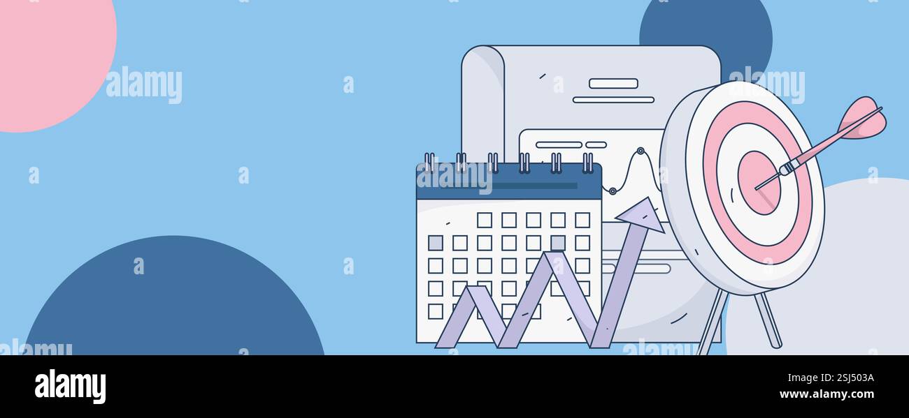 Flat vector illustration of business people operating work scene Stock ...