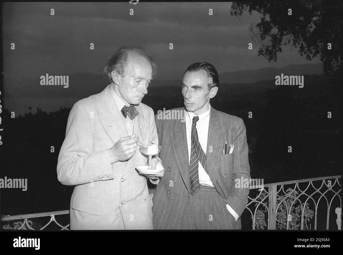 Ernst Wiechert, Erich Kästner in der Schweiz 1947#Ernst Wiechert, Erich ...