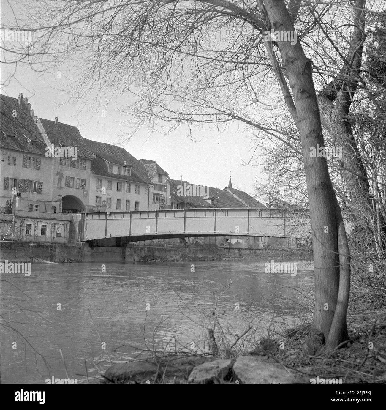 Renovation Reussbrücke in Mellingen; 1955#Mellingen; Renovation of the ...