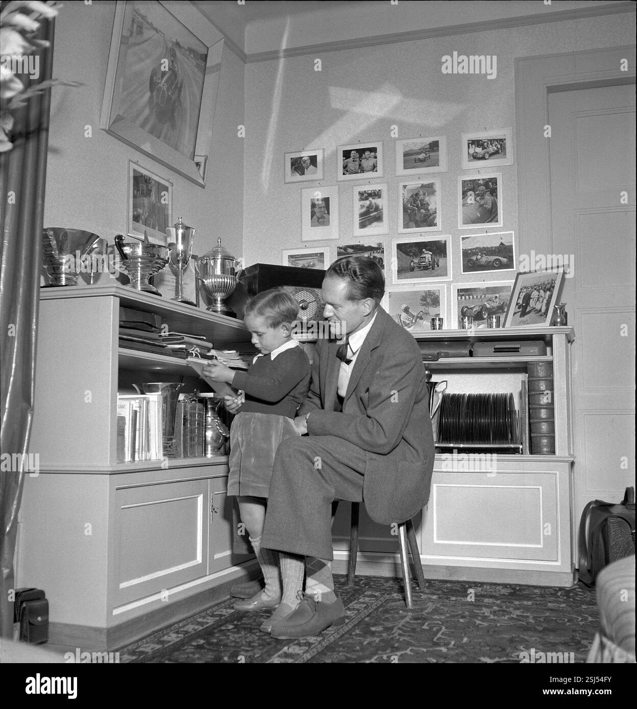 Emmanuel de Graffenried und Sohn Leo, 1950#Emmanuel de Graffenried und ...