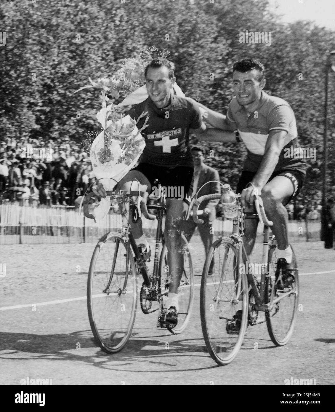 Tour de France 1951: Sieger Hugo Koblet mit Louison Bobet#Tour de ...