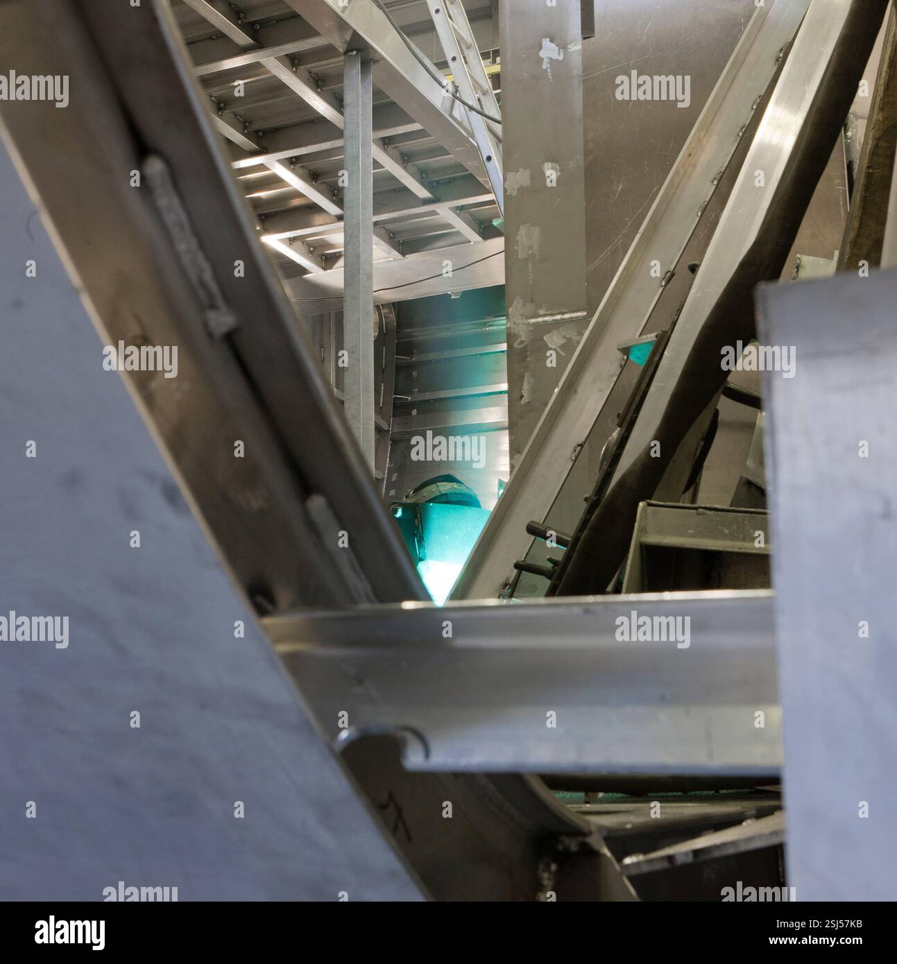 Welder at work welding aluminium. Shipbuilding Industry. Aluminium hull ...