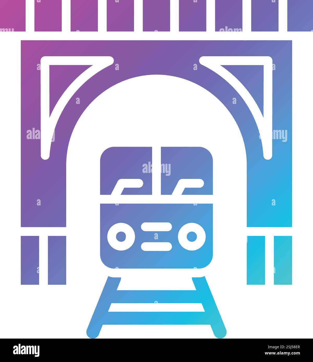 Train tunnel Vector Icon Design Illustration Stock Vector Image & Art ...