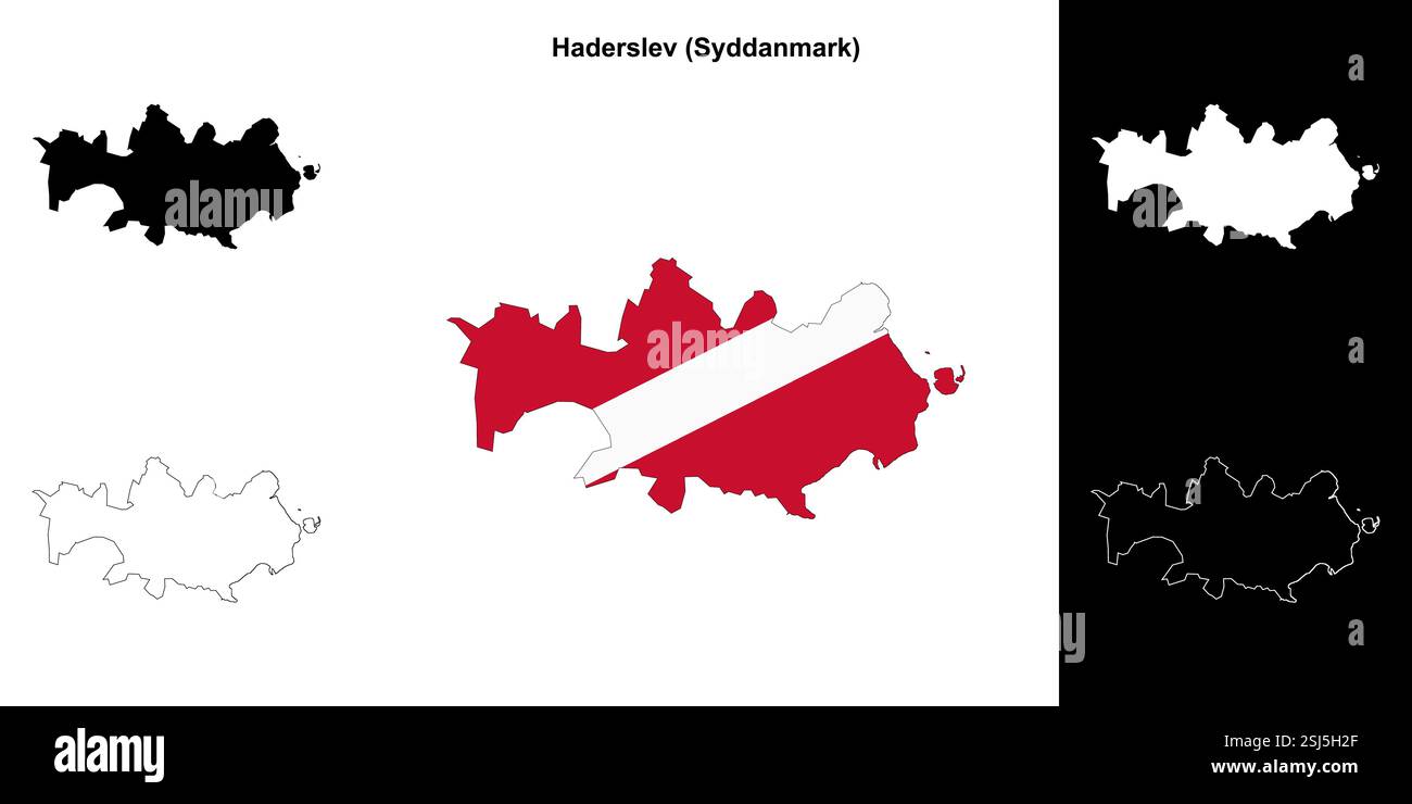 Map of haderslev Stock Vector Images - Alamy