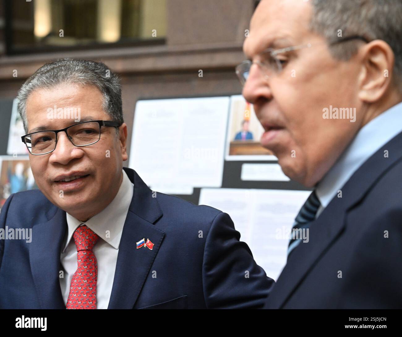 Moscow, Russia. 11th Feb, 2025. Russian Foreign Minister Sergei Lavrov ...