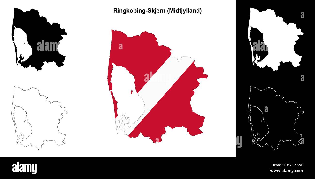 Blank ringkobing skjern map hi-res stock photography and images - Alamy