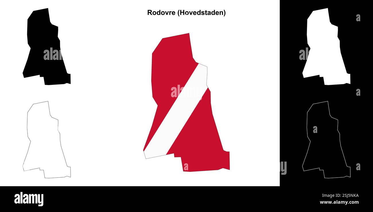 Rodovre municipality outline map set Stock Vector Image & Art - Alamy