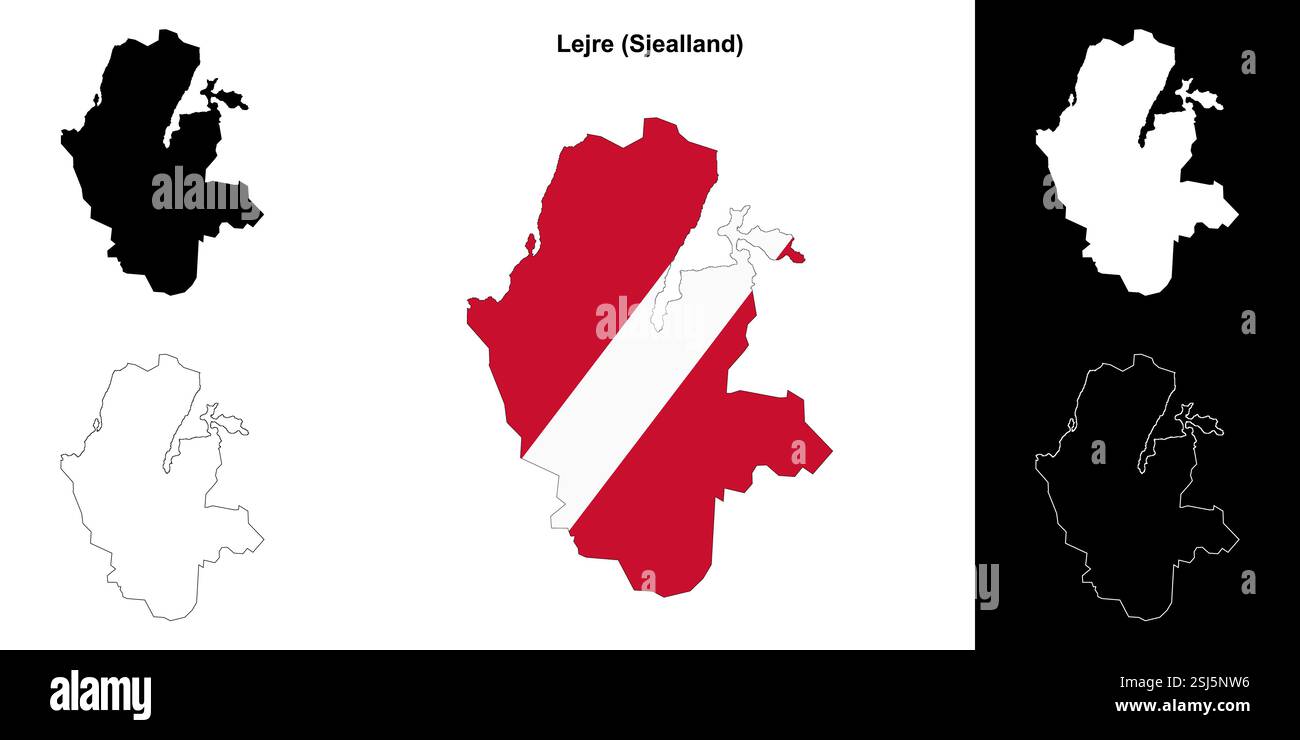 Lejre map vector hi-res stock photography and images - Alamy