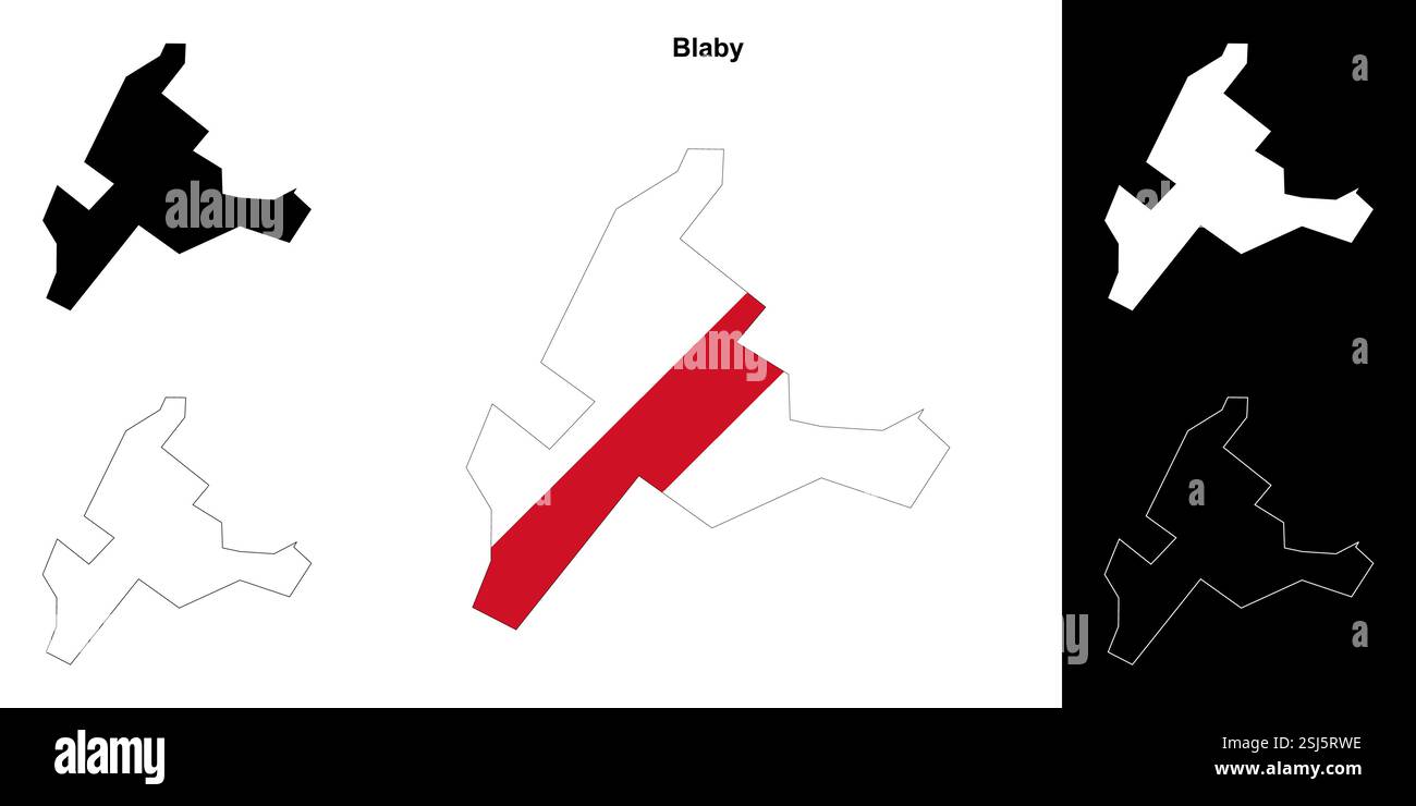 Blank blaby map hi-res stock photography and images - Alamy
